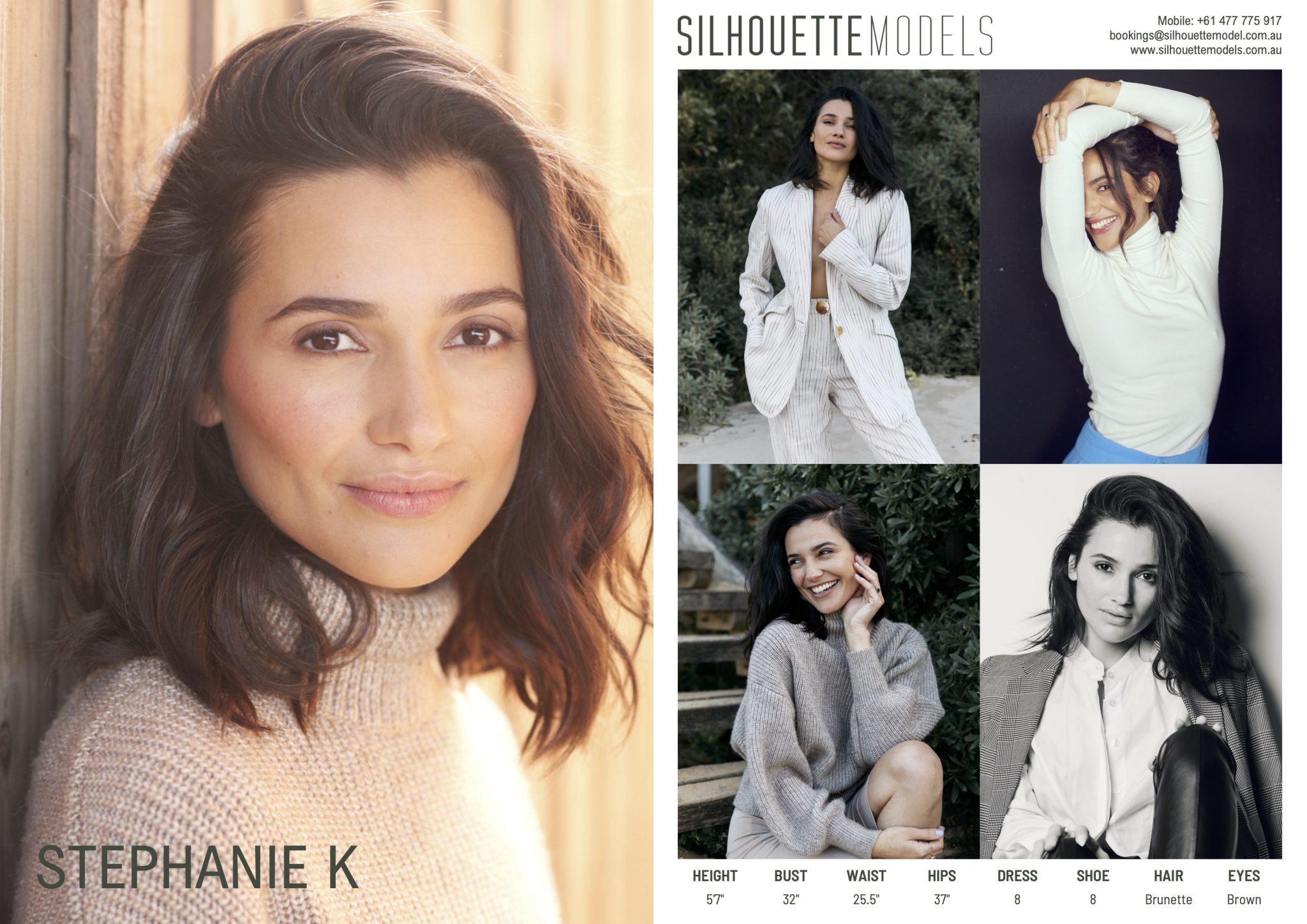 STEPHANIE_K_COMPCARD_2024 | Silhouette Models